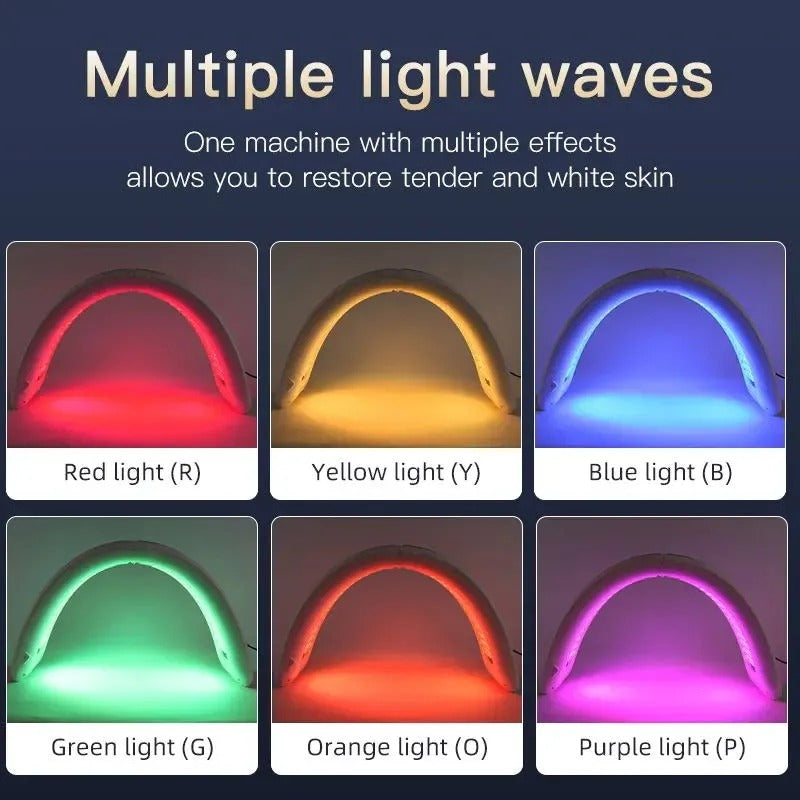 7 Colors Photodynamic LED Light Therapy Mask LED Treatment Foldable Ph ...